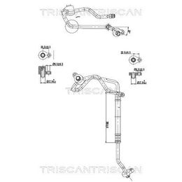 TRISCAN Hochdruck-/Niederdruckleitung, Klimaanlage 901016067 f&uuml;r FORD