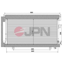 JPN Kondensator, Klimaanlage 60c9132JPN f&uuml;r Subaru