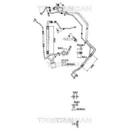 TRISCAN Hochdruck-/Niederdruckleitung, Klimaanlage 901028051 f&uuml;r PEUGEOT