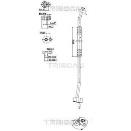 TRISCAN Hochdruck-/Niederdruckleitung, Klimaanlage 901016005 vorne f&uuml;r FORD