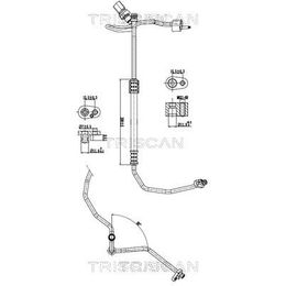 TRISCAN Hochdruck-/Niederdruckleitung, Klimaanlage 901029031 f&uuml;r VW