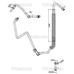 TRISCAN Hochdruck-/Niederdruckleitung, Klimaanlage 901028020 f&uuml;r CITRO&Euml;N PEUGEOT
