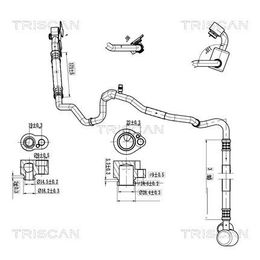 TRISCAN Hochdruck-/Niederdruckleitung, Klimaanlage 901029001 f&uuml;r VW