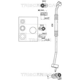 TRISCAN Hochdruck-/Niederdruckleitung, Klimaanlage 901016017 f&uuml;r FORD
