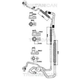TRISCAN Hochdruck-/Niederdruckleitung, Klimaanlage 901016053 f&uuml;r FORD
