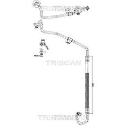 TRISCAN Hochdruck-/Niederdruckleitung, Klimaanlage 901028001 f&uuml;r PEUGEOT