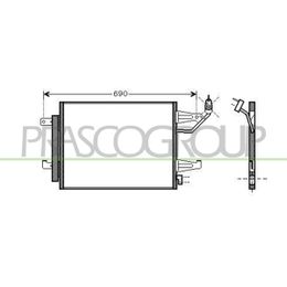 PRASCO Kondensator, Klimaanlage mb324c002 f&uuml;r MITSUBISHI SMART