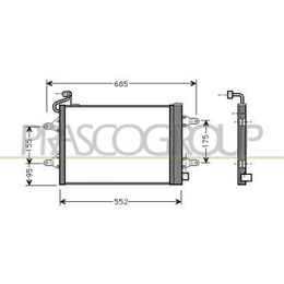 PRASCO Kondensator, Klimaanlage sk320c001 f&uuml;r VW Skoda
