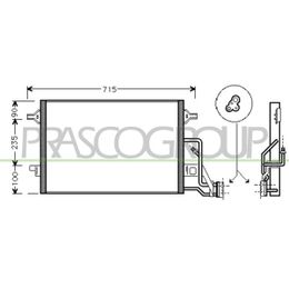 PRASCO Kondensator, Klimaanlage sk418c001 f&uuml;r Skoda VW
