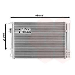 Van Wezel Kondensator, Klimaanlage 83015709 f&uuml;r KIA