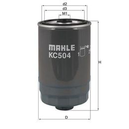KNECHT Kraftstofffilter kc504 Anschraubfilter 143,2mm Gewindema&szlig;M16x1,5 f&uuml;r KIA
