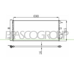 PRASCO Kondensator, Klimaanlage fd080c001 f&uuml;r Ford