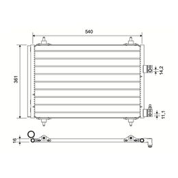 Valeo Kondensator, Klimaanlage 817526 f&uuml;r Peugeot Citro&euml;n