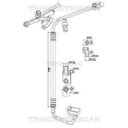 TRISCAN Hochdruck-/Niederdruckleitung, Klimaanlage 901024017 f&uuml;r OPEL NISSAN RENAULT