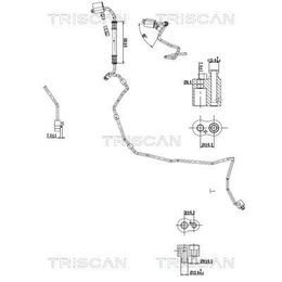 TRISCAN Hochdruck-/Niederdruckleitung, Klimaanlage 901029122 f&uuml;r VW