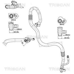 TRISCAN Hochdruck-/Niederdruckleitung, Klimaanlage 901011036 f&uuml;r BMW