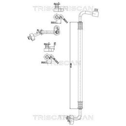TRISCAN Hochdruck-/Niederdruckleitung, Klimaanlage 901029078 f&uuml;r VW