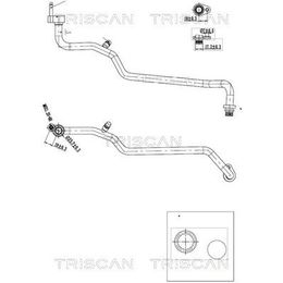 TRISCAN Hochdruck-/Niederdruckleitung, Klimaanlage 901016006 hinten f&uuml;r FORD