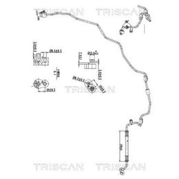 TRISCAN Hochdruck-/Niederdruckleitung, Klimaanlage 901029018 f&uuml;r VW