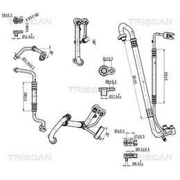 TRISCAN Hochdruck-/Niederdruckleitung, Klimaanlage 901024005 f&uuml;r OPEL
