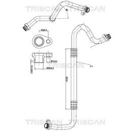 TRISCAN Hochdruck-/Niederdruckleitung, Klimaanlage 901028009 f&uuml;r PEUGEOT