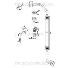 TRISCAN Hochdruck-/Niederdruckleitung, Klimaanlage 901016015 vorne f&uuml;r FORD