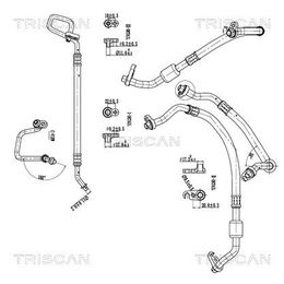 TRISCAN Hochdruck-/Niederdruckleitung, Klimaanlage 901024002 f&uuml;r OPEL