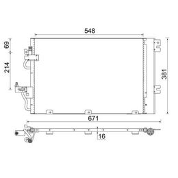 Mahle Kondensator, Klimaanlage BEHR HELLA SERVICE *** PREMIUM LINE ac377000p f&uuml;r SATURN Vaughall HOLDEN