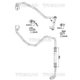TRISCAN Hochdruck-/Niederdruckleitung, Klimaanlage 901028056 f&uuml;r FIAT PEUGEOT