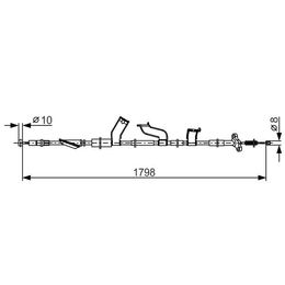 Bosch Seilzug, Feststellbremse 1987482788 f&uuml;r HONDA