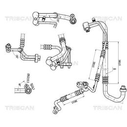 TRISCAN Hochdruck-/Niederdruckleitung, Klimaanlage 901024001 f&uuml;r OPEL