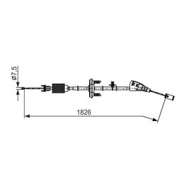 Bosch Seilzug, Feststellbremse 1987482795 f&uuml;r Citro&euml;n