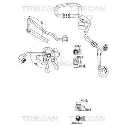 TRISCAN Hochdruck-/Niederdruckleitung, Klimaanlage 901016039 f&uuml;r FORD