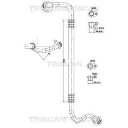 TRISCAN Hochdruck-/Niederdruckleitung, Klimaanlage 901028028 f&uuml;r DS PEUGEOT