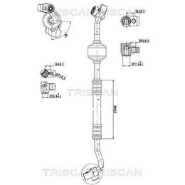 TRISCAN Hochdruck-/Niederdruckleitung, Klimaanlage 901016024 f&uuml;r FORD