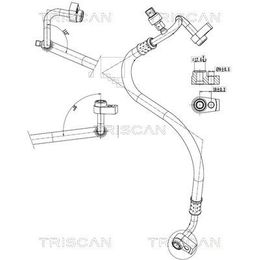 TRISCAN Hochdruck-/Niederdruckleitung, Klimaanlage 901016034 f&uuml;r FORD