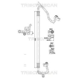 TRISCAN Hochdruck-/Niederdruckleitung, Klimaanlage 901016043 f&uuml;r FORD