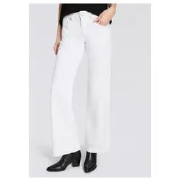 5-Pocket-Jeans Herrlicher "Edna Denim White Stretch", Damen, Gr. 31, L&auml;nge 32, silk, Denim/Jeans, Obermaterial: 97% Baumwolle, 3% Elasthan, unifarben, bootcut fit lang, Jeans 5-Pocket-Jeans, im Flared Fit