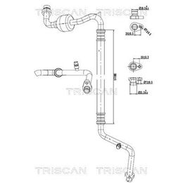 TRISCAN Hochdruck-/Niederdruckleitung, Klimaanlage 901014002 vorne f&uuml;r NISSAN