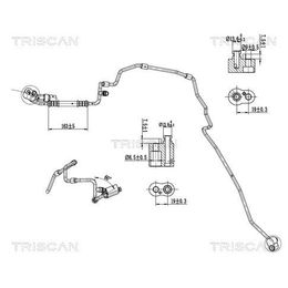 TRISCAN Hochdruck-/Niederdruckleitung, Klimaanlage 901029015 f&uuml;r VW
