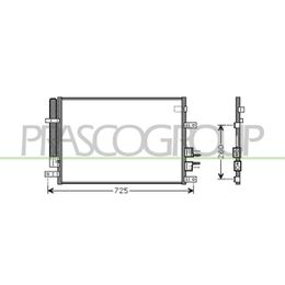 PRASCO Kondensator, Klimaanlage aa090c001 f&uuml;r ALFA ROMEO
