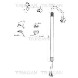 TRISCAN Hochdruck-/Niederdruckleitung, Klimaanlage 901029023 f&uuml;r VW