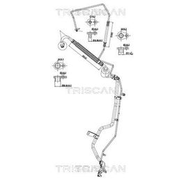 TRISCAN Hochdruck-/Niederdruckleitung, Klimaanlage 901028090 f&uuml;r PEUGEOT