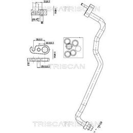 TRISCAN Hochdruck-/Niederdruckleitung, Klimaanlage 901016018 hinten f&uuml;r FORD