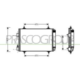 PRASCO Kondensator, Klimaanlage ci520c001 f&uuml;r Citro&euml;n
