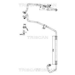 TRISCAN Hochdruck-/Niederdruckleitung, Klimaanlage 901028081 f&uuml;r PEUGEOT