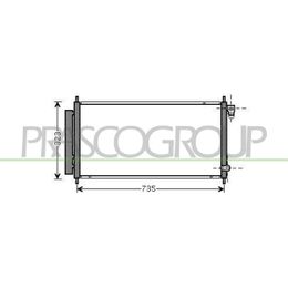 PRASCO Kondensator, Klimaanlage hd322c001 f&uuml;r HONDA