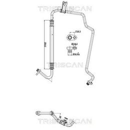 TRISCAN Hochdruck-/Niederdruckleitung, Klimaanlage 901028027 f&uuml;r DS