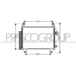 PRASCO Kondensator, Klimaanlage ty325c002 f&uuml;r TOYOTA