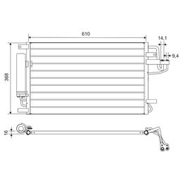 Valeo Kondensator, Klimaanlage 812716 f&uuml;r KIA